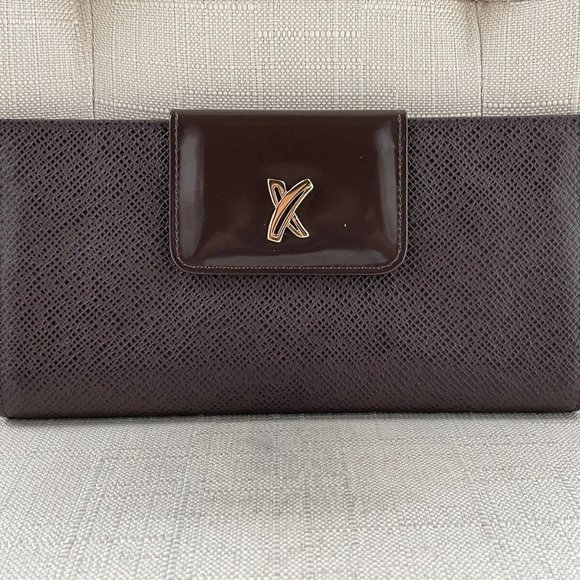 palsha picasso | Bags | Palsha Picasso Long Wallet Clutch Brown Genuine ...